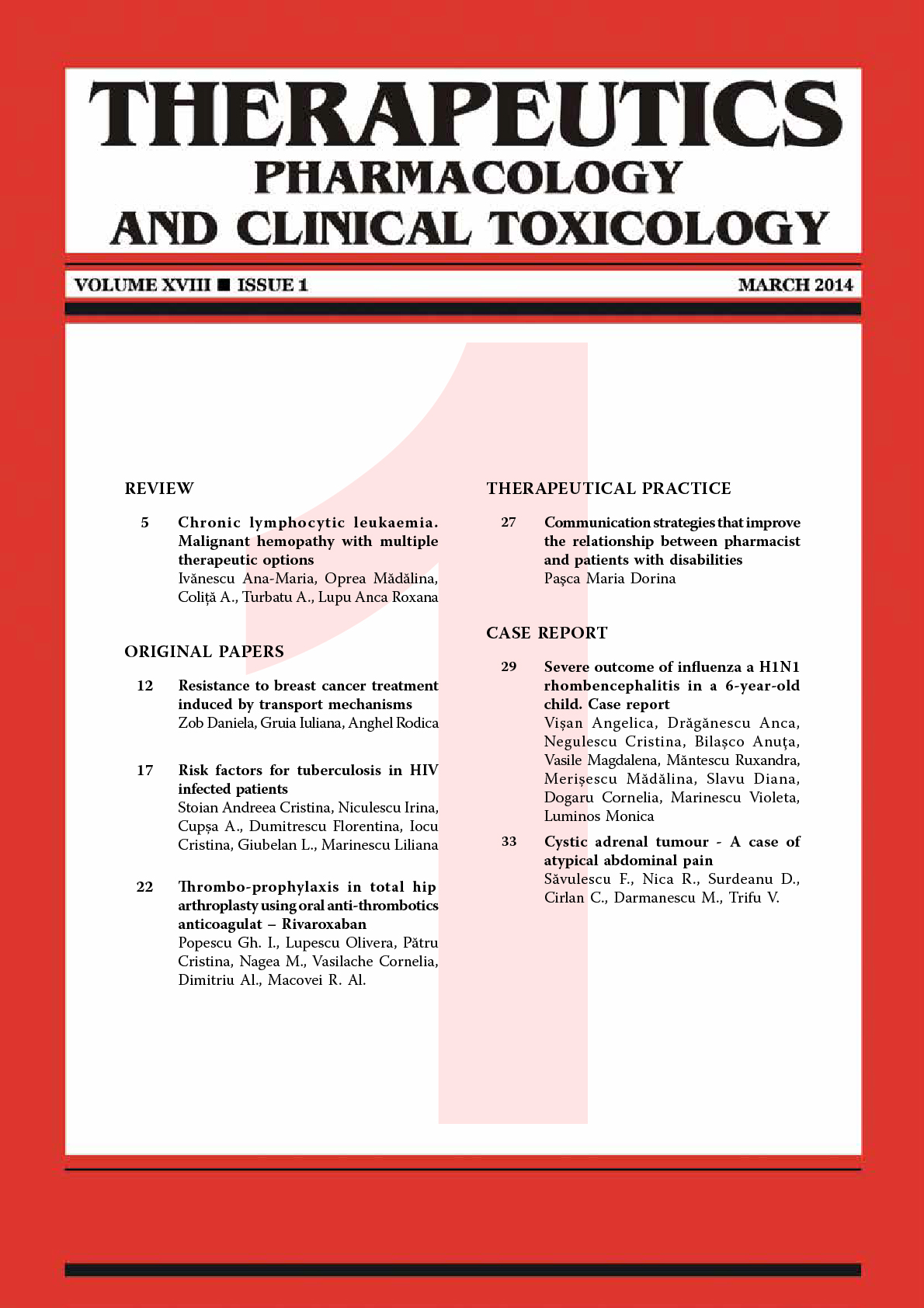 Issue 1 Therapeutics Pharmacology And Clinical Toxicology Issue 1 Therapeutics Pharmacology And Clinical Toxicology